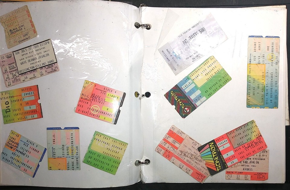 100+ vintage HARD ROCK/HEAVY METAL CONCERT TICKET STUBS Judas Priest in ...