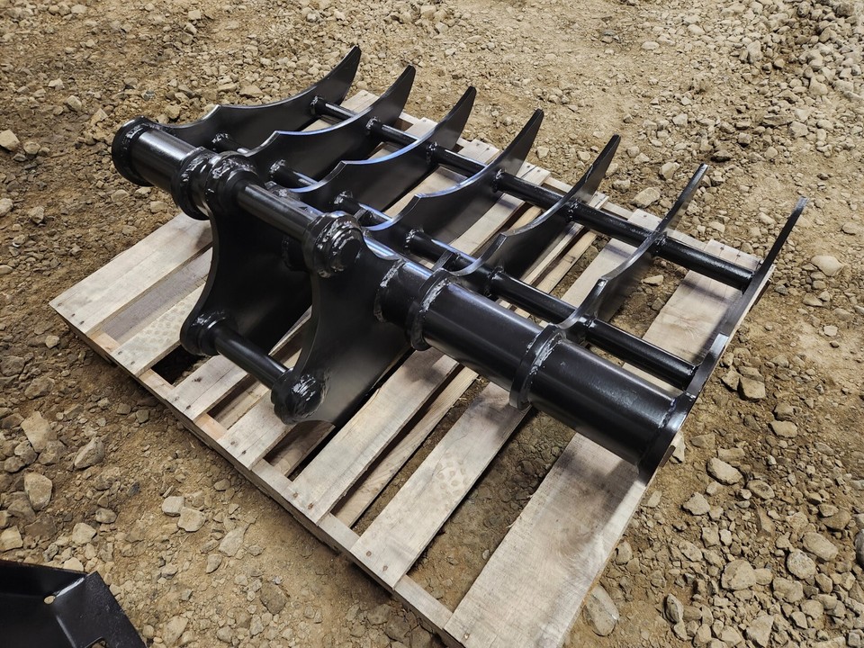 48" Mini Excavator Brush Rake for most excavators up to 13k lbs | eBay