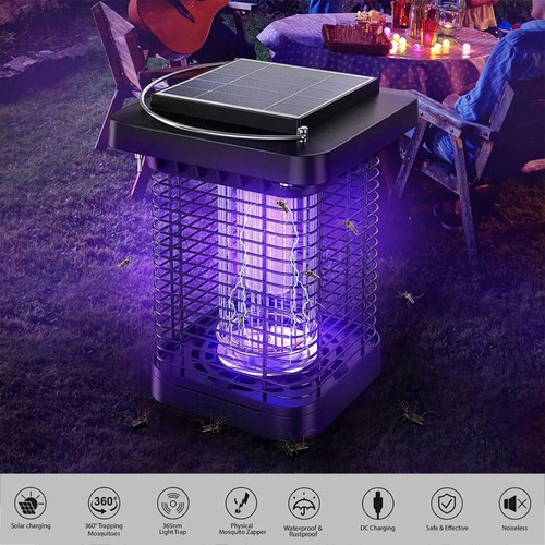 Solar Power Outdoor Mosquito Insect Killer LED Light Trap Fly Bug ...