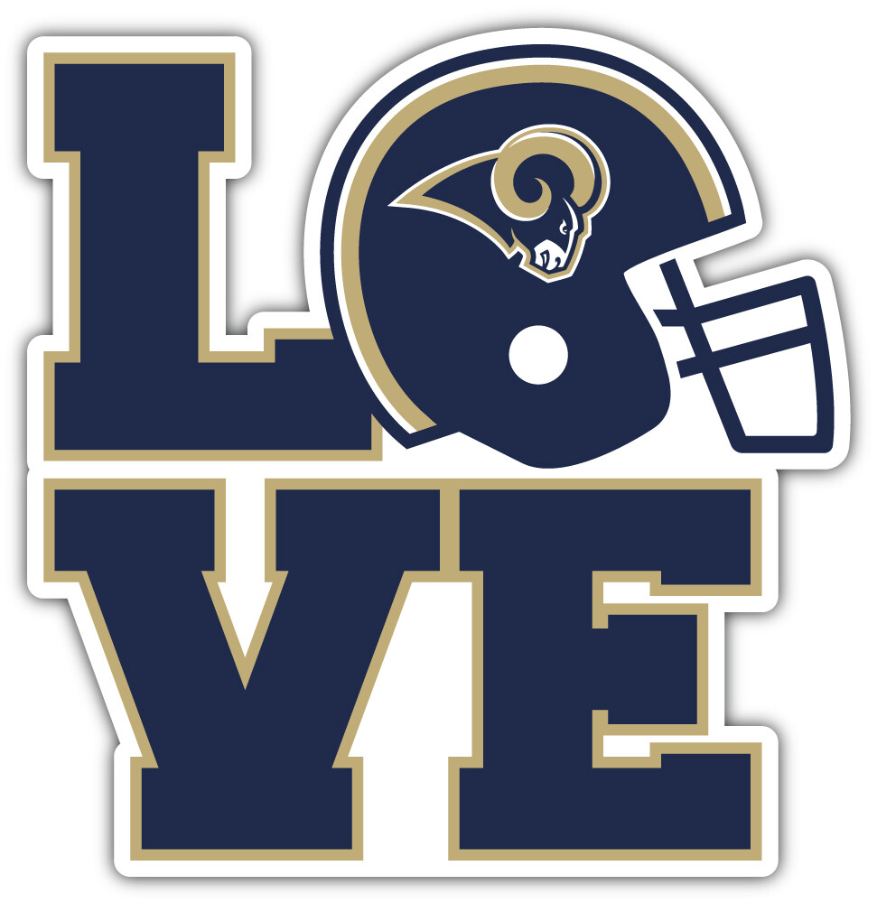 Los Angeles Rams Love NFL Sport Car Bumper Sticker Decal "SIZES" | eBay