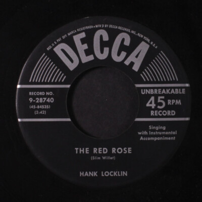 HANK LOCKLIN: i can't run away / the red rose DECCA 7" Single 45 RPM | eBay