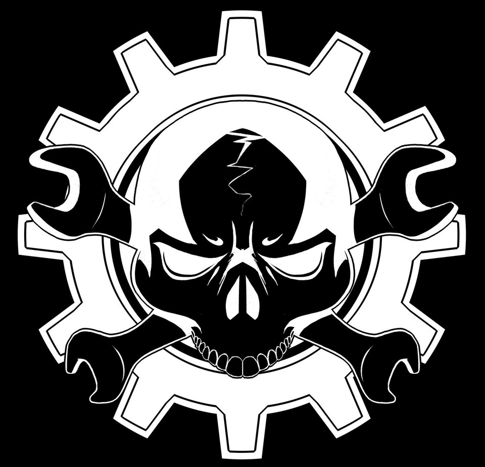 Skull Handwerker 30 Cm GROß Auto Sticker Aufkleber Totenkopf Schädel ...