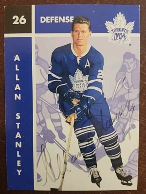 Allan Stanley Autograph 1994 Parkhurst Missing Link Signed Hockey HHOF ...