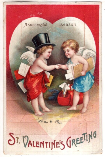 ANTIQUE VALENTINE Postcard (ELLEN CLAPSADDLE) "A SUCCESSFUL SEASON" | eBay