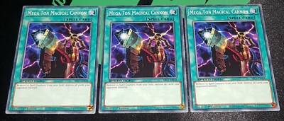 X3 Yu-gi-oh! TCG 3x Mega Ton Magical Cannon SBC1-ENI18 COMMON YUGIOH ...
