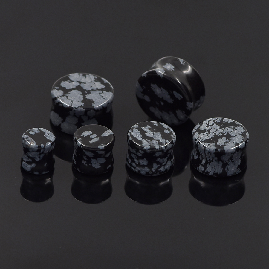 Natural Stone Ear Plugs Ear Gauges Double Flares Flesh Tunnels Saddle ...