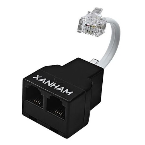 Phone Cable 2 Way Splitter RJ11 6P4C Telephone Line Cord Adapter 1 pack ...