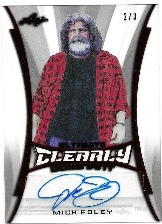 2020 Leaf Ultimate Wrestling MICK FOLEY Clearly Dominant Autograph 2/3 ...
