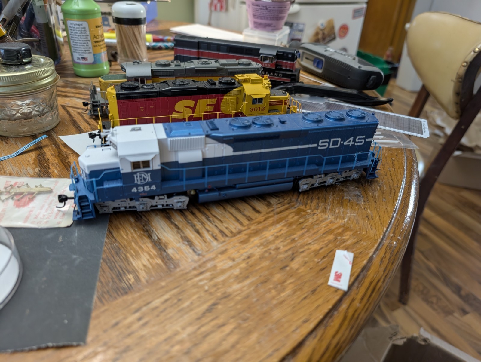 BROADWAY LIMITED HO EMD SD45 EMD Demo 4351 Blu & Wht Paragon4 Sound/DC ...