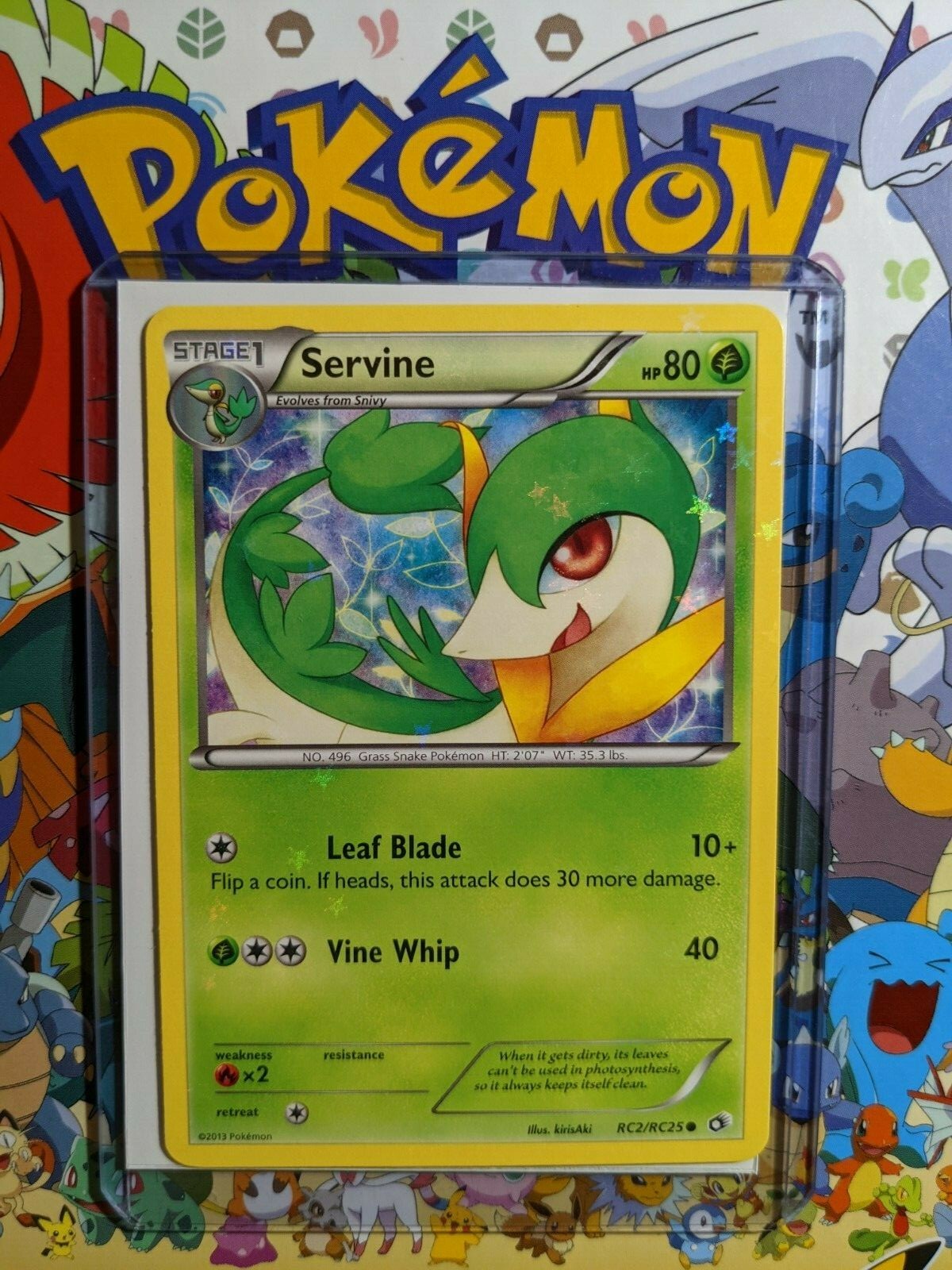 Servine RC2/RC25 - Radiant Collection - Starfoil Rare Holo Pokemon Card ...