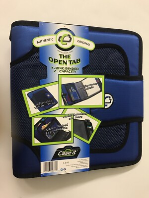 Case It-The Open Tab-3 Ring Binder-2” Capacity In Blue-Flawed Packaging ...