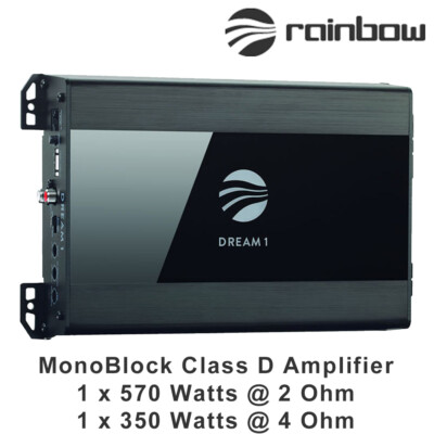 Rainbow Dream 1 MonoBlock Class D Amplifier Bass Amp 570W @ 2 Ohm ...