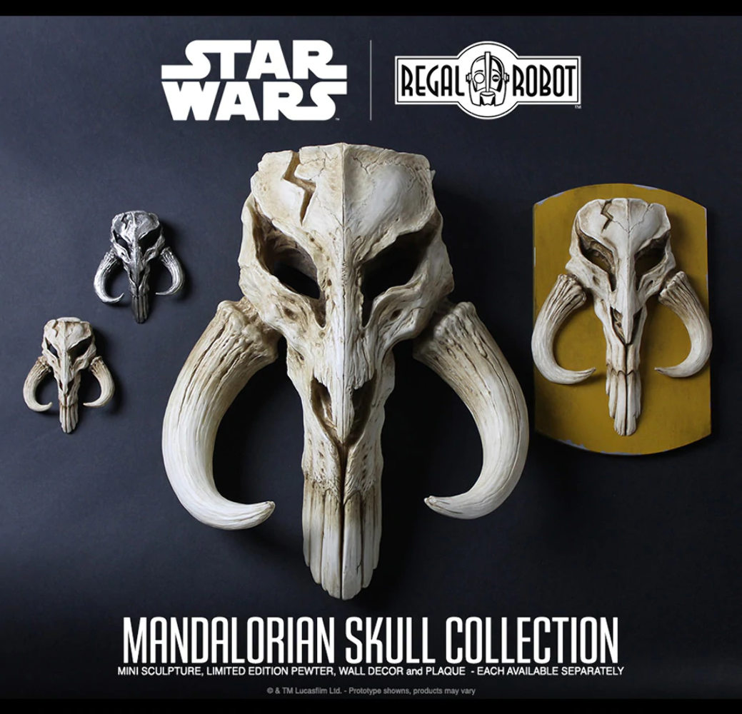 REGAL ROBOT Star Wars The Mandalorian Boba Fett Mythosaur Skull Plaque ...