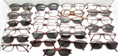 SET of 25 VINTAGE ROMCO MILITARY R-5A BCG EYEGLASSES FRAMES brown bulk ...