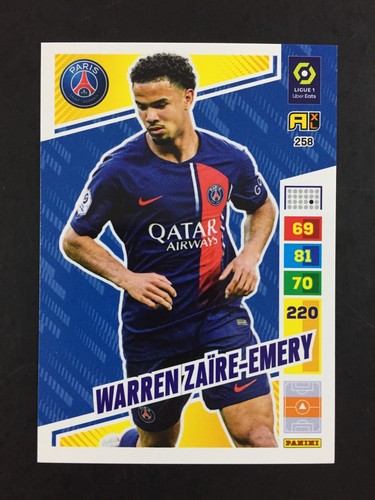 Warren Zaire Emery Rookie Card / Adrenalyn XL Panini Ligue 1 2023 2024 ...