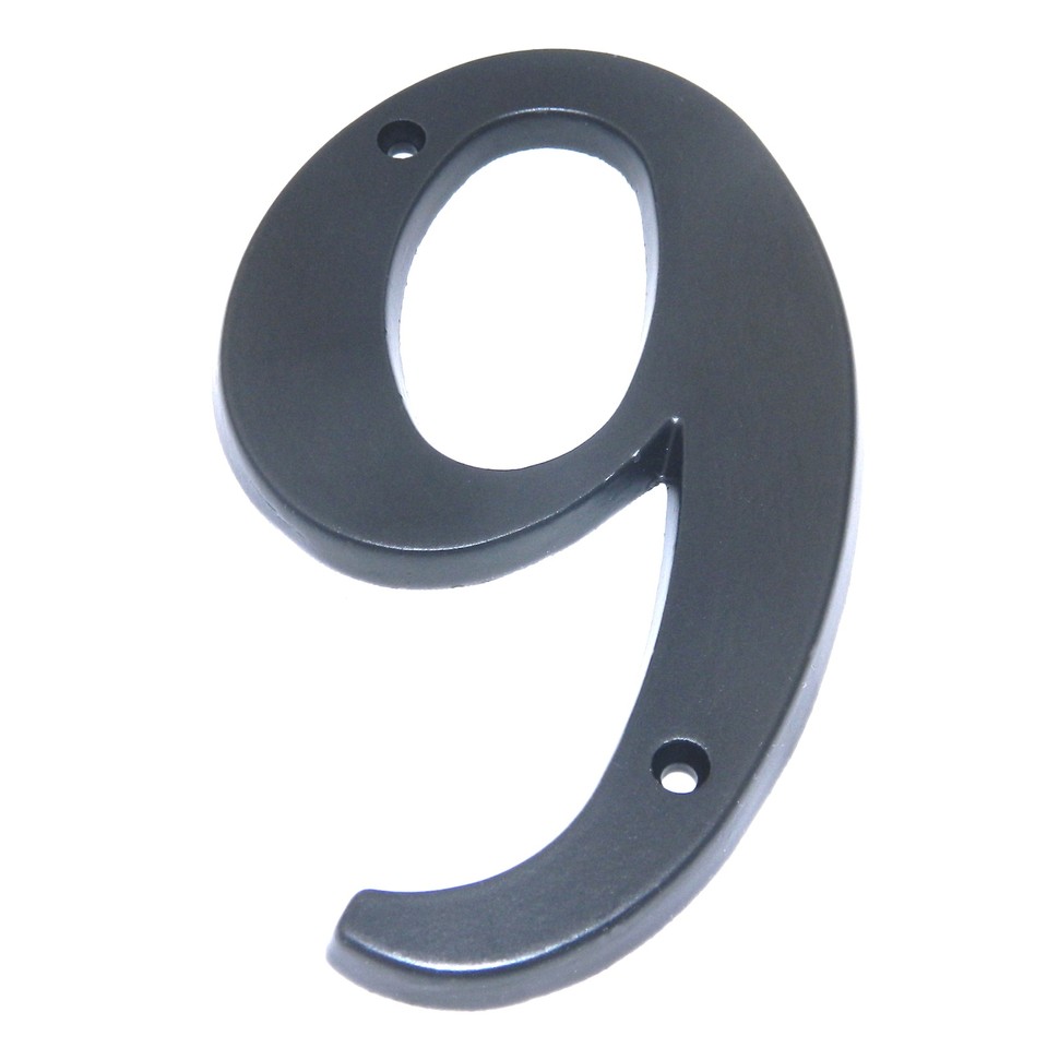 Gatehouse Large 5" Italic Black Metal Flush House Address Numbers | eBay