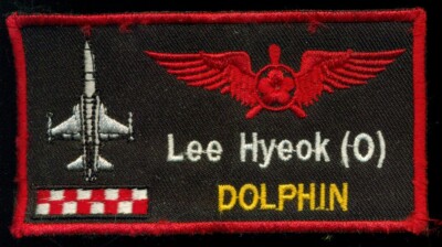 ROKAF Korean Air Force Callsign Dolphin Pilot Nametag Wing Patch K-6 | eBay