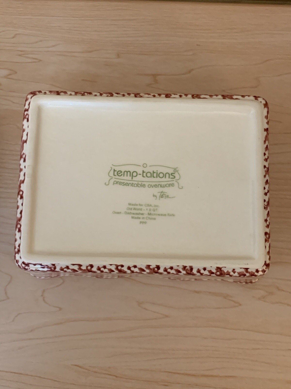 TEMPTATIONS By Tara Old World Cranberry bakeware with Trivet & Basket ...