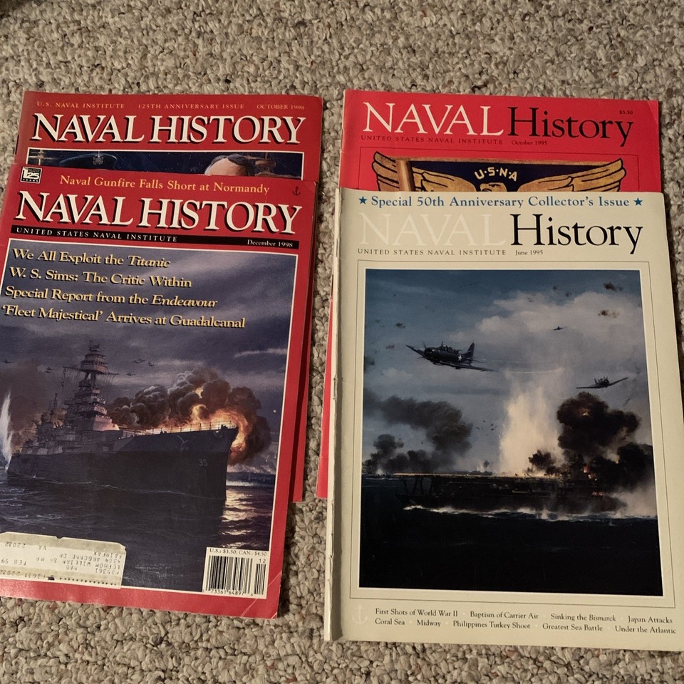 Naval History Magazines US Naval Institute lot of 9 (1995,1998, 2012 ...