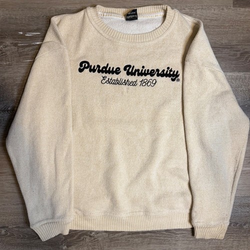 Chicka-D Purdue University Established 1869 Sweatshirt Cream Small ...