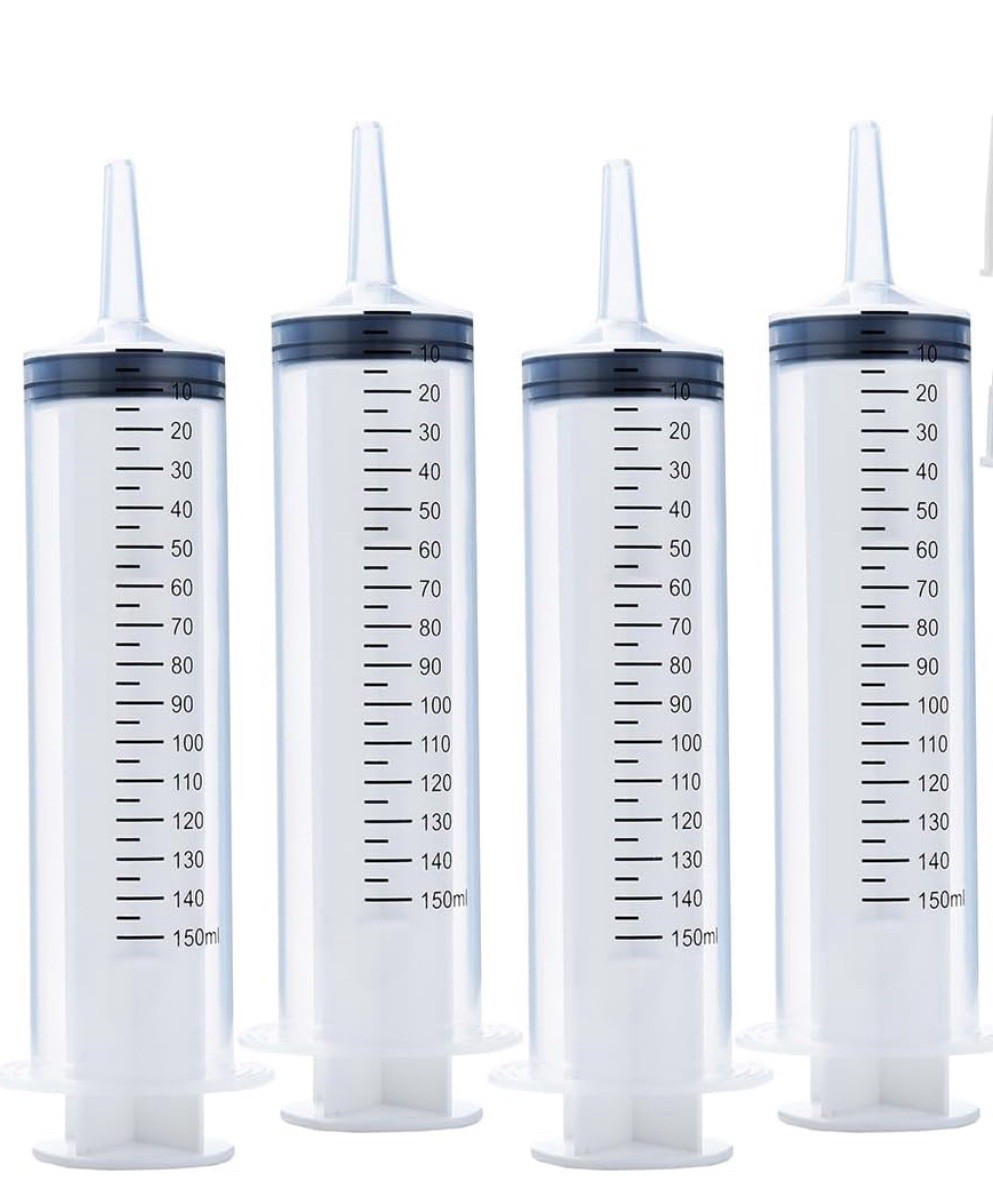5 Pack 150ml Syringes Large Plastic Syringe Individually Packaged | eBay