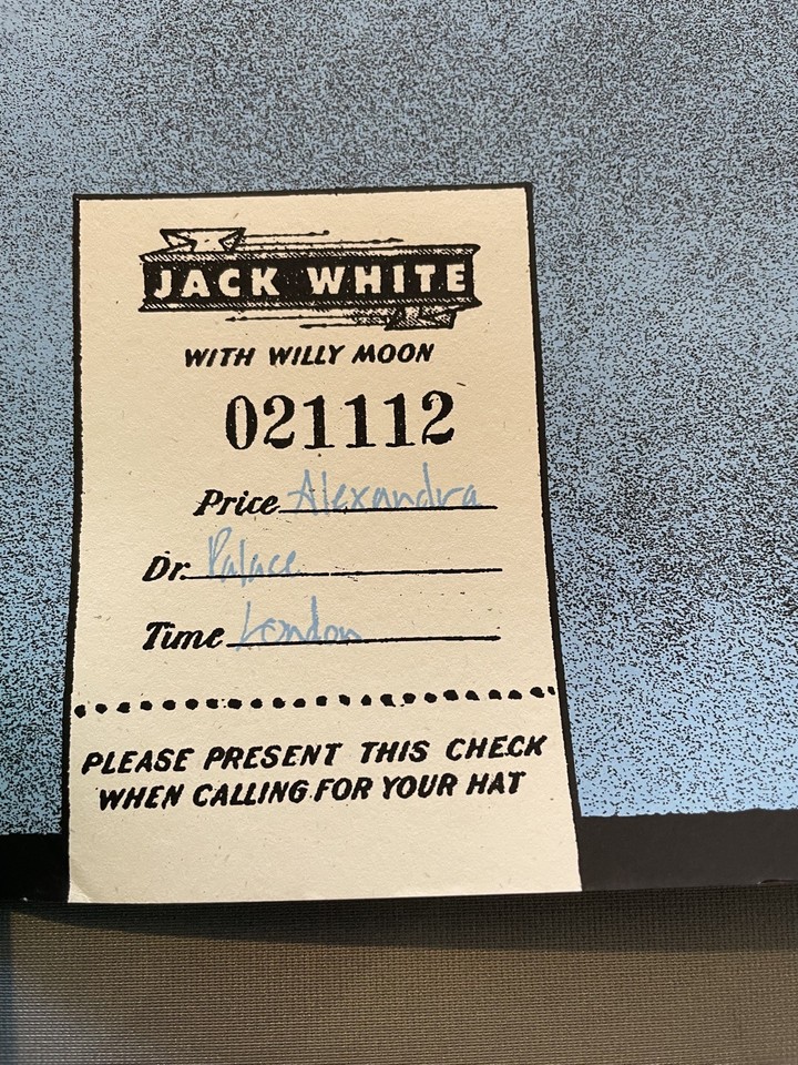 Jack White - London UK Alexandra Palace 2 November 2012 Concert Poster ...