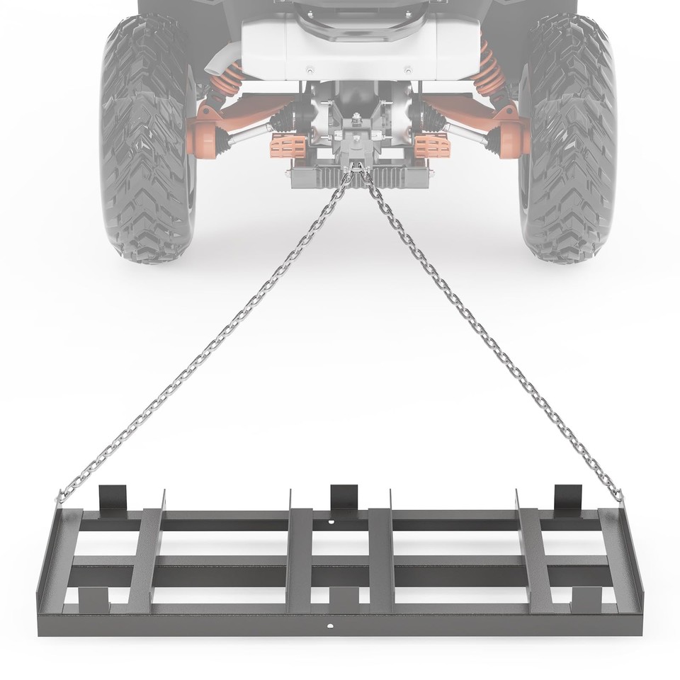 4/6/8 FT Drag Harrow Driveway Grader Tow Behind Rake Land Leveler with ...