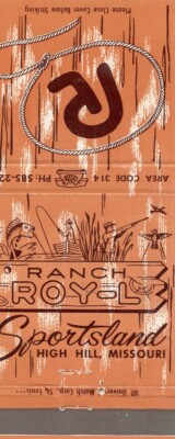 Ranch Roy L, High Hill Missouri Matchbook | eBay