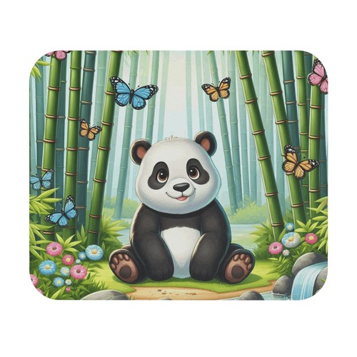 Mouse Pad (Rectangle) Panda Bear in Whimsical Setting Design 4, Gift ...