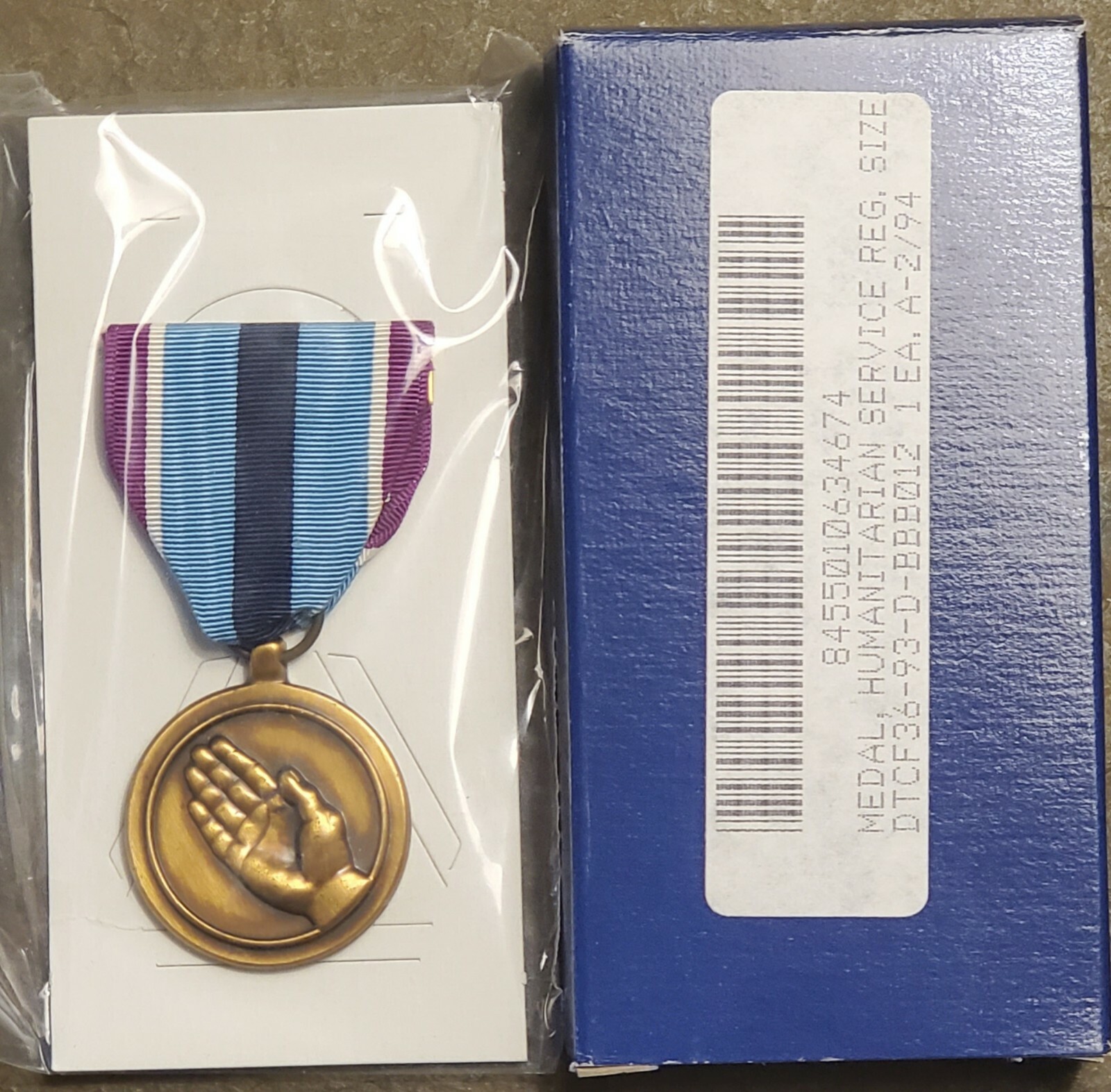 HUMANITARIAN SERVICE MEDAL – UNITED STATES ARMED FORCES NOS 1994 ...