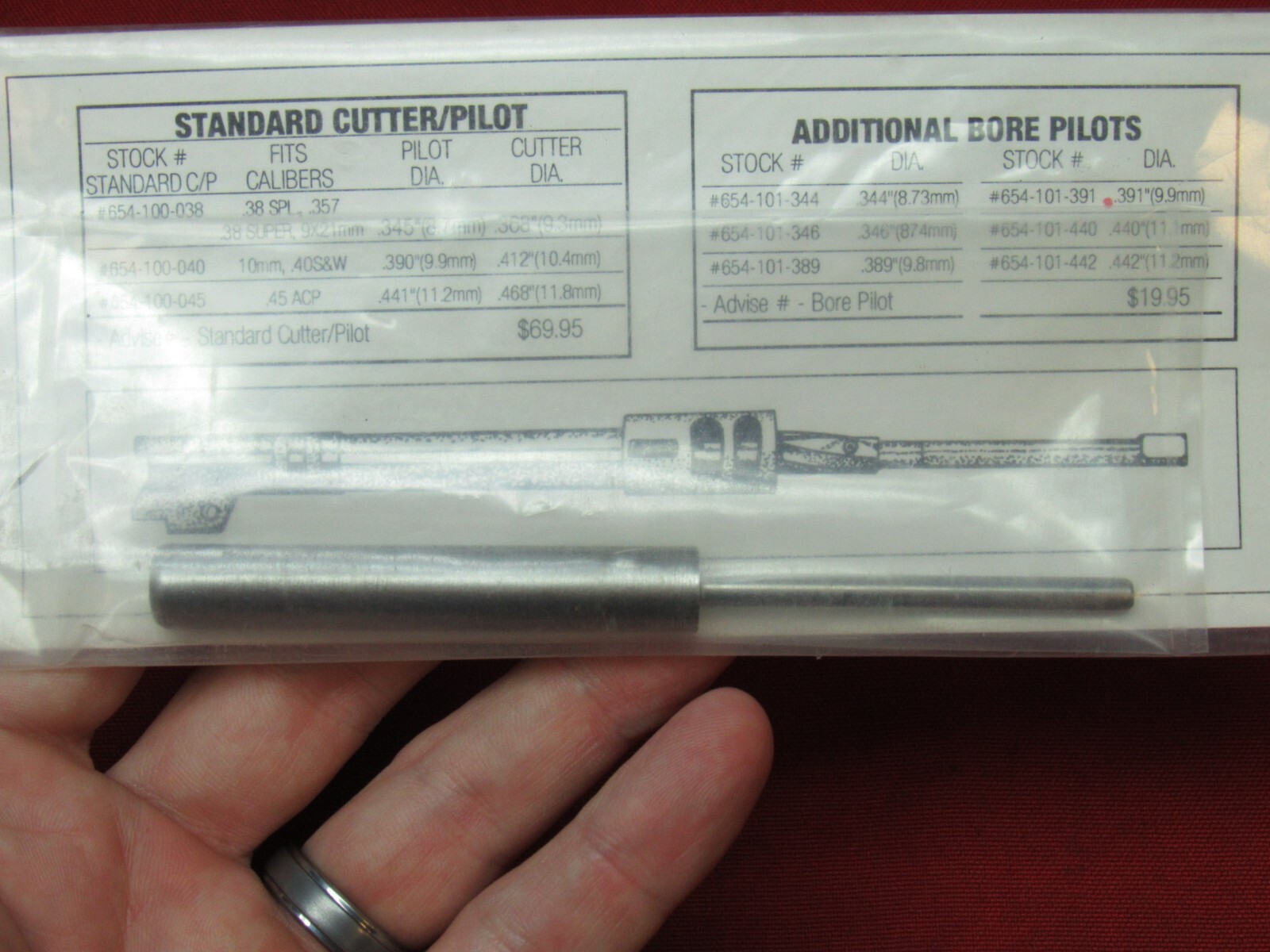 Nowlin Arms 1911 Barrel Comp Alignment Cutter Center Pilot .40 S&W ...