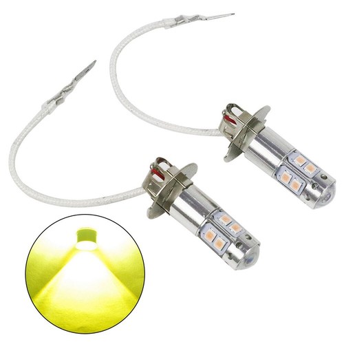 Yellow H3 LED Fog Light Bulbs High Power 100W 2 Pack Direct Replacement ...