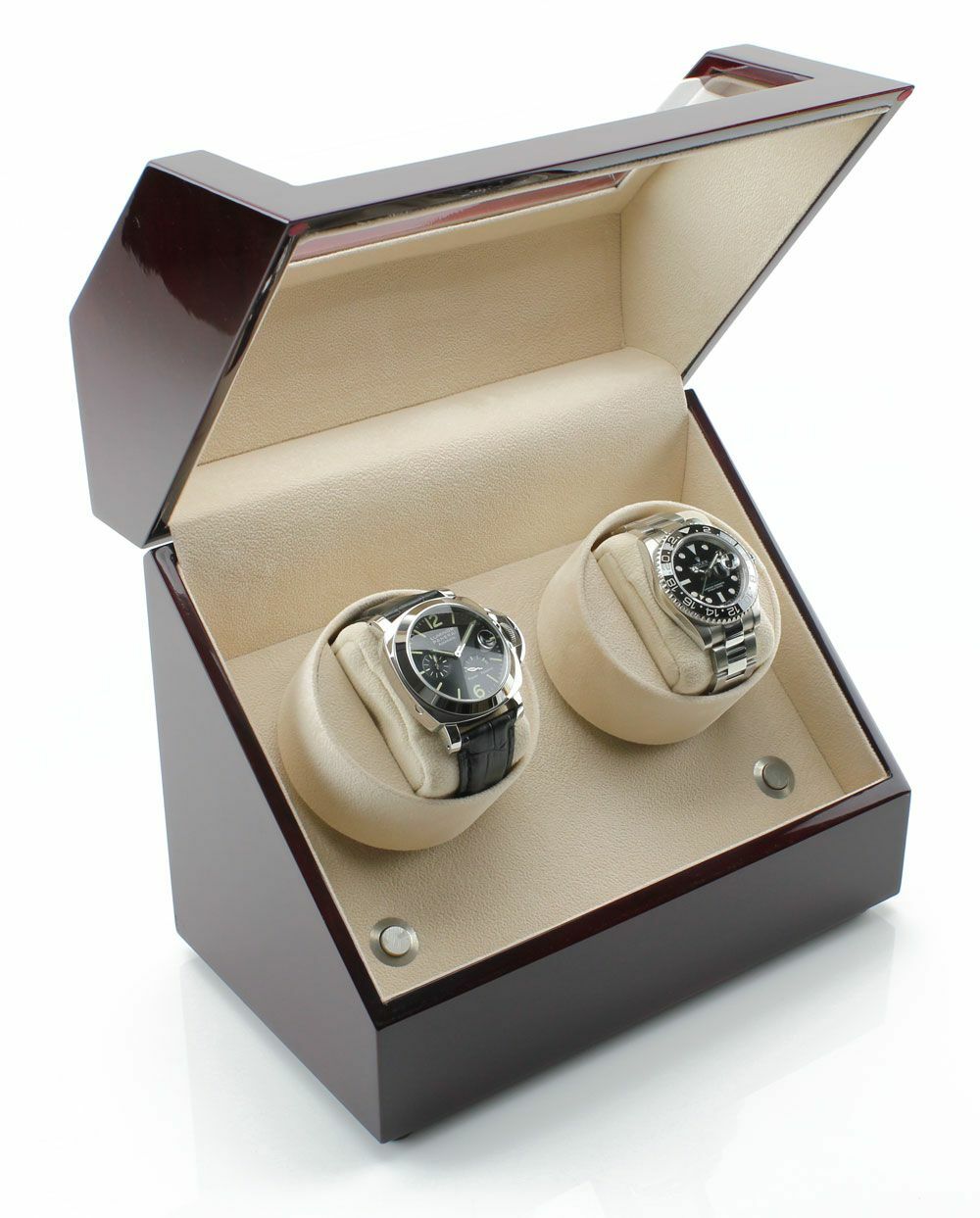 Heiden Battery Powered Dual Watch Winder Double Automatic Cherrywood | eBay