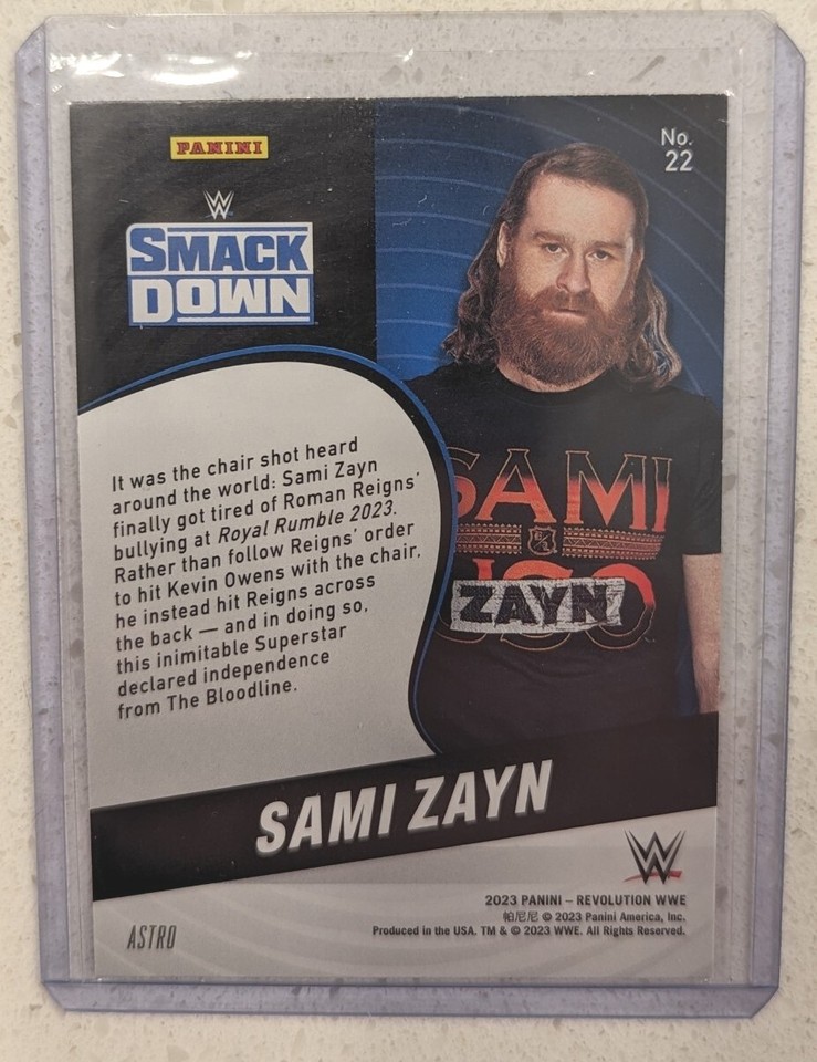 2023 Panini WWE Revolution Sami Zayn Astro Parallel Card #22 | eBay