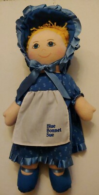 Vintage Dakin Blue Bonnet Sue Cloth Advertising Plush Doll | eBay