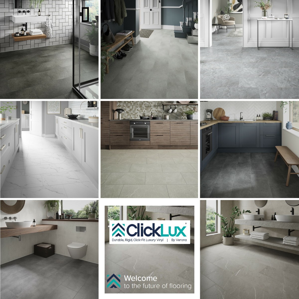 Interlocking Vinyl Floor Tiles Kitchen Palio English Character Oak