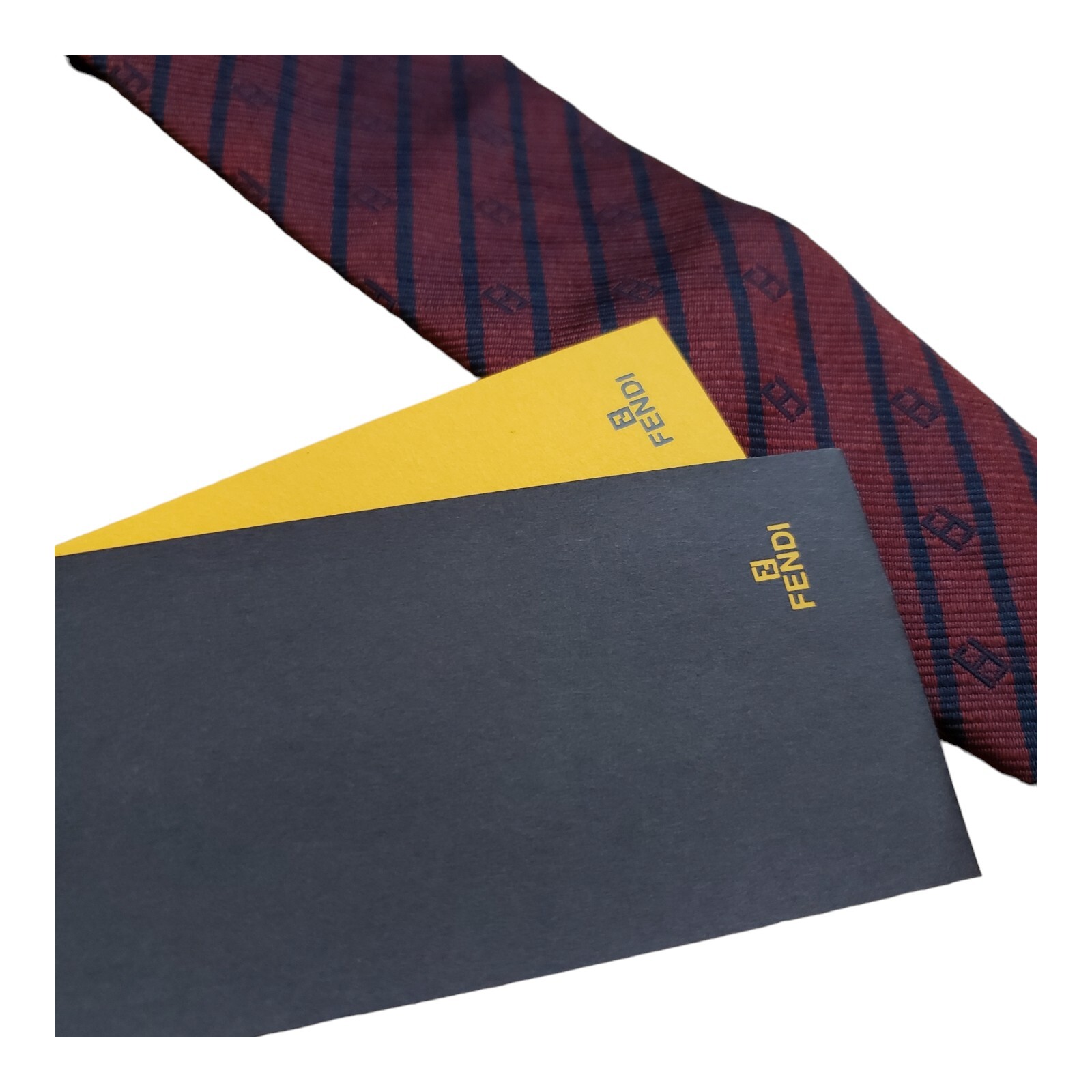 FENDI Men's Necktie Luxury Cravatta Filetto Hand Made in ITALY 100% ...