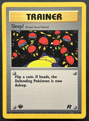 Sleep! - 79/82 - Common - 1st Edition HP, English Pokemon Team Rocket ...