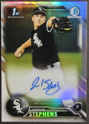 2016 Bowman Chrome Refractor Autograph #BCAP-JOS Jordan Stephens RC SP ...