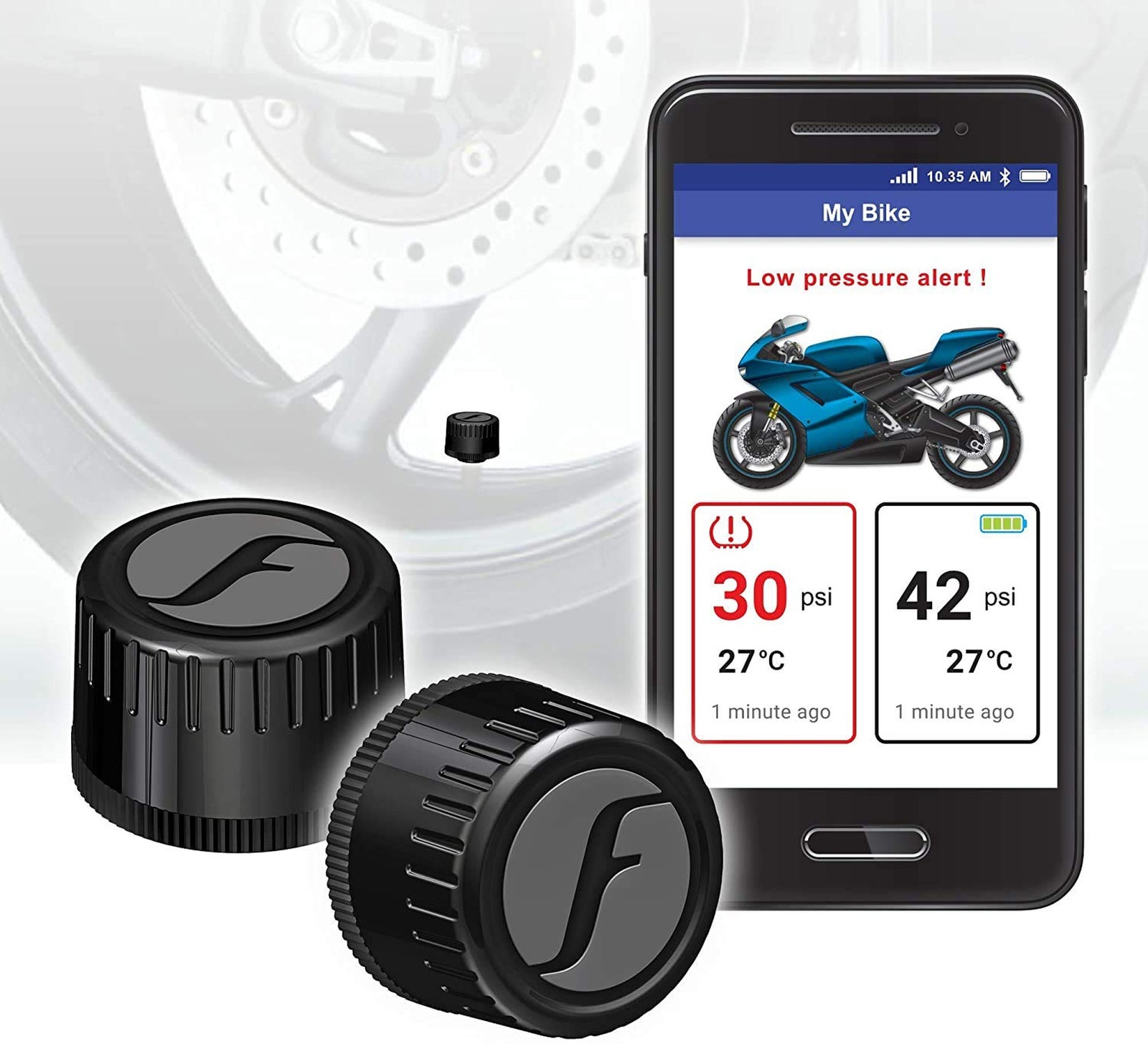 FOBO Bike 2 - Tire Pressure Monitoring System - Black | eBay