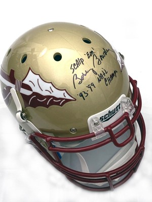 Bobby Bowden Signed FSU Seminoles Authentic Helmet W/ Scalp 'Em & Natl ...