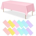 12pcs Plastic Pastel Color Tableclothsassorted Color Table Cloth ...