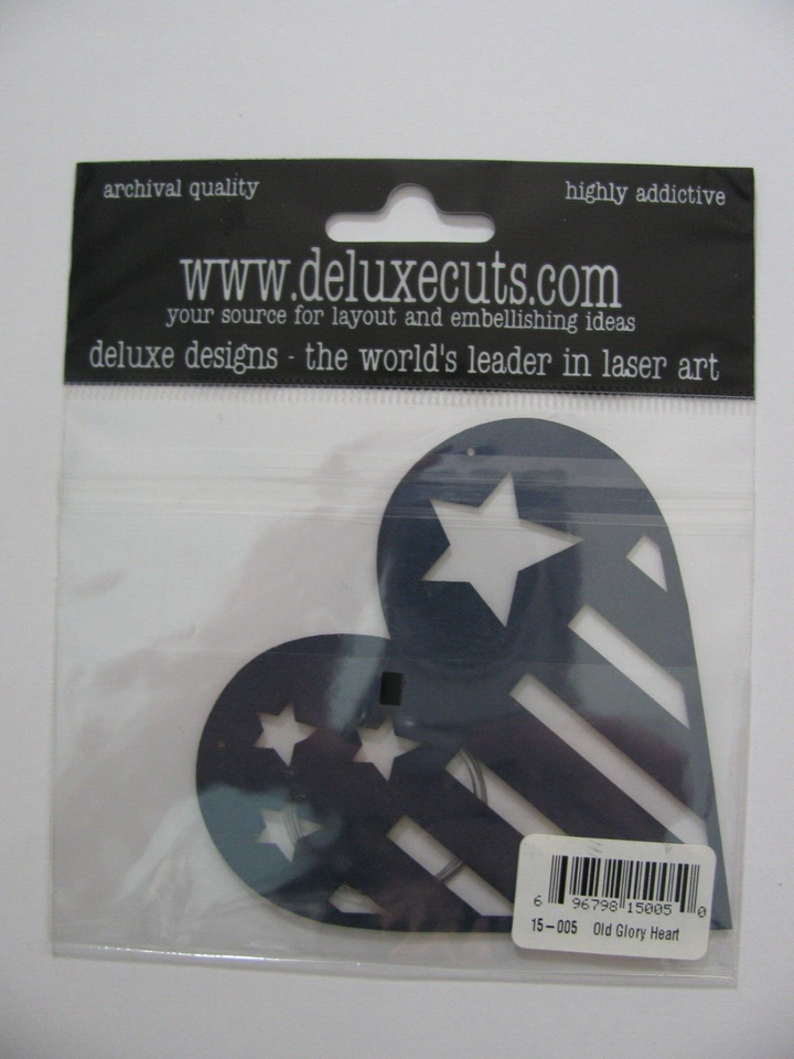 Deluxe Cuts Laser Cuts OLD GLORY HEART with Metal Rings NIP | eBay