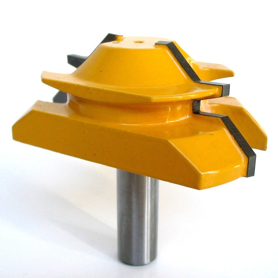 3pc 1/2" Shank 45° Miter, Glue & Drawer Lock Joint Router Bit Set sct ...