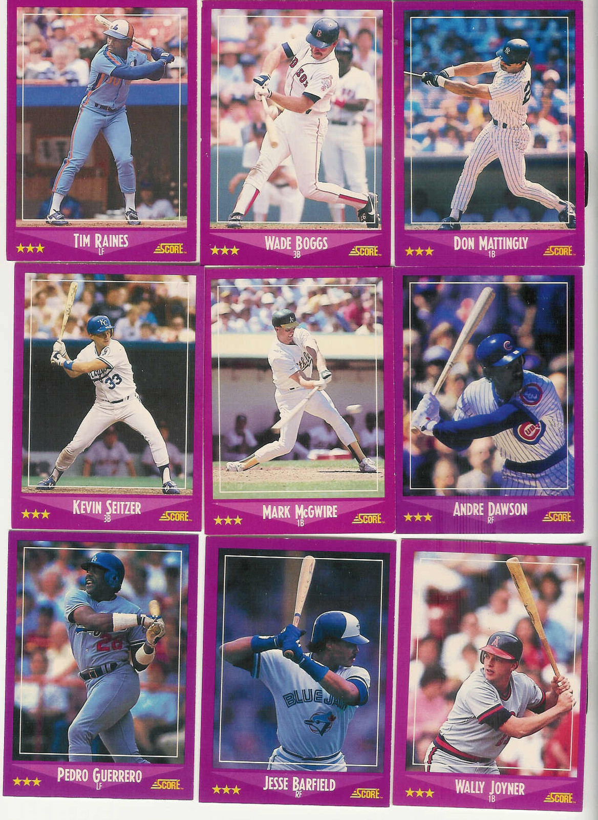 1988 SCORE BASEBALL COMPLETE SET 1-660 TOM GLAVINE RC | eBay