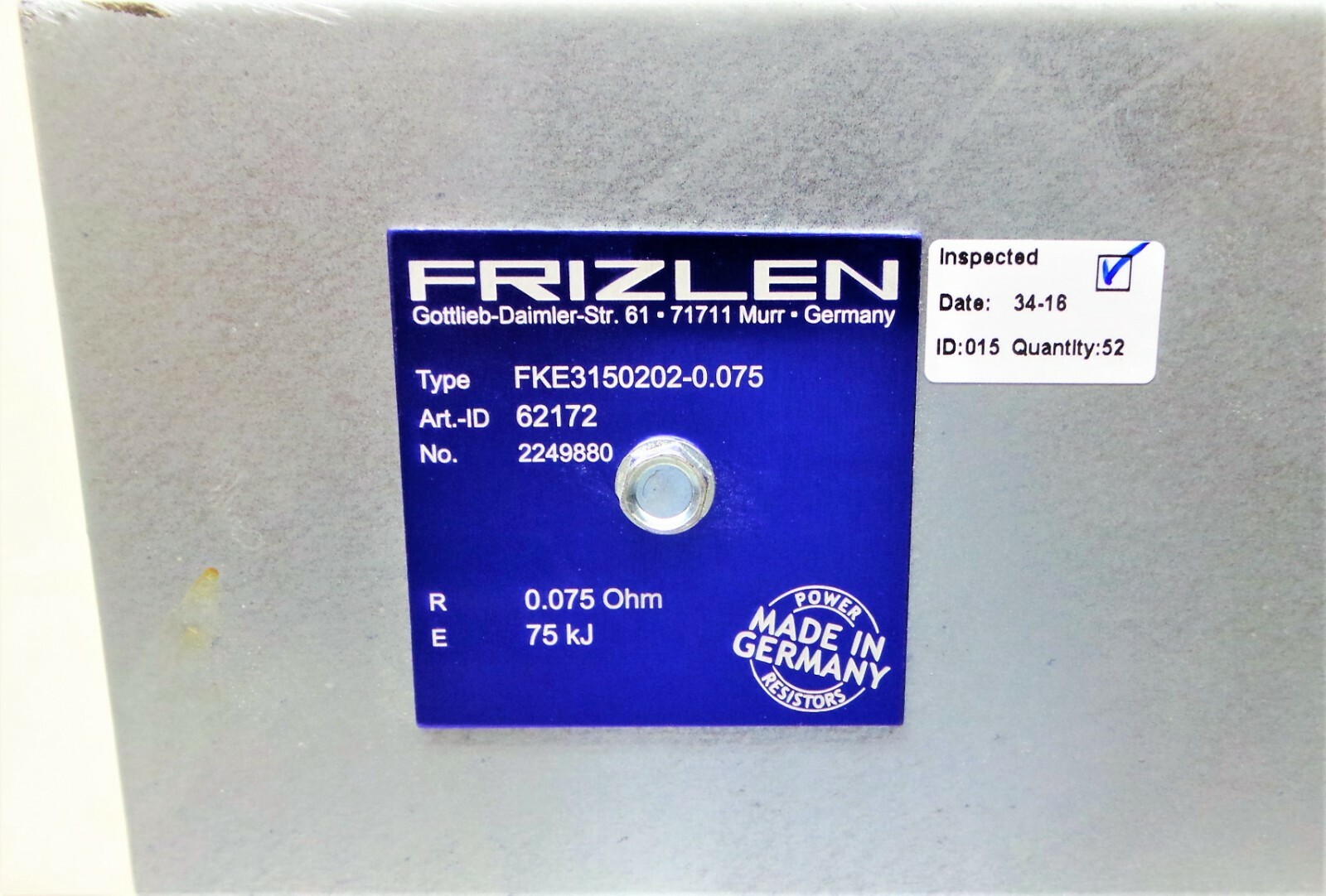 FRIZLEN FKE31502 Steel Grid Fixed Resistor Device | eBay