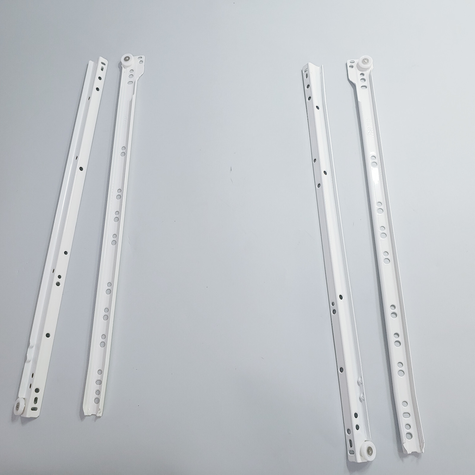 2 Pairs Elco 20" Off-White Bottom Corner Mount Drawer Roller Slides | eBay