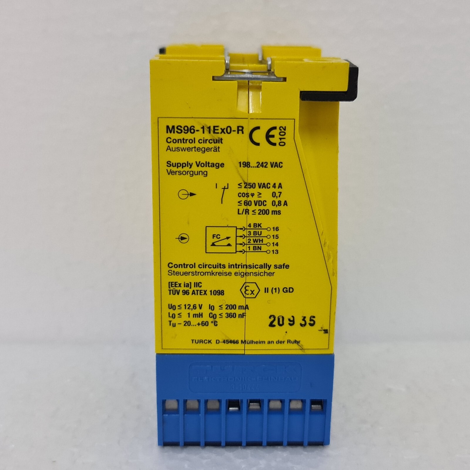 TURCK MS96-11EX0-R/230VAC Signal Processor for Flow Sensors | eBay