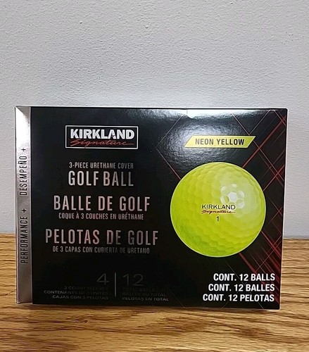 Kirkland Signature Golf Balls, 12 Count (1 DOZEN) Neon Yellow- BRAND ...