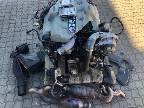 BMW ALPINA B7 E65 KOMPLETT MOTOR ENGINE B7 500PS H1 SUPERCHARGED SATZ ...